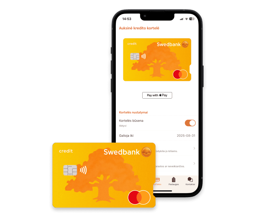 Klasikinė kredito kortelė - Swedbank